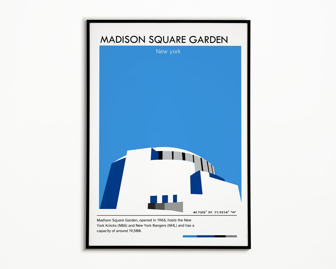 Madison Square Garden Print New York Knicks Poster Madison Square ...
