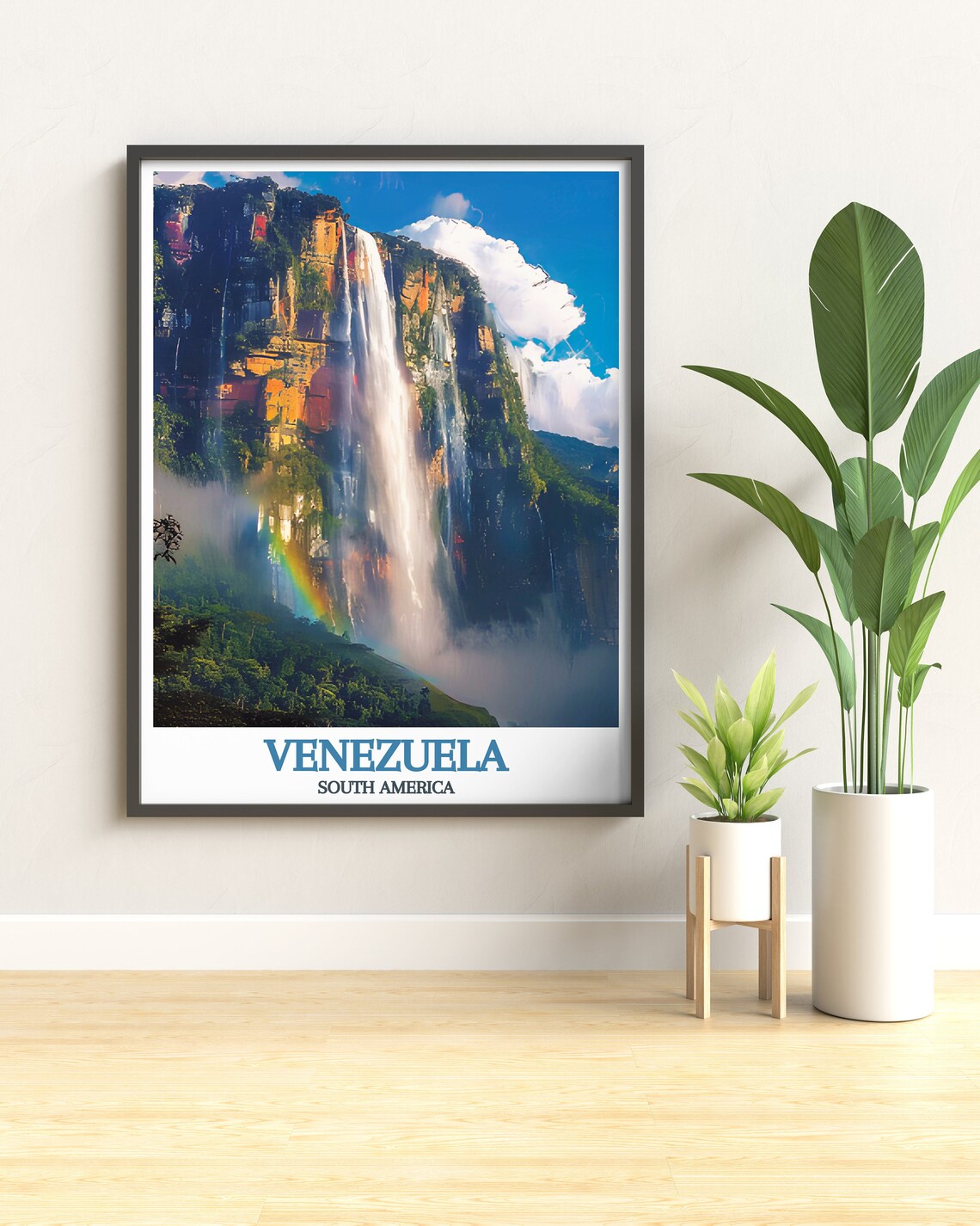 Venezuela Wall Art - Angel Falls Print for Home and Travel Lovers ...