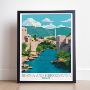 Bosnia and Herzegovina Travel Collection - Stari Most Artwork - Mostar ...