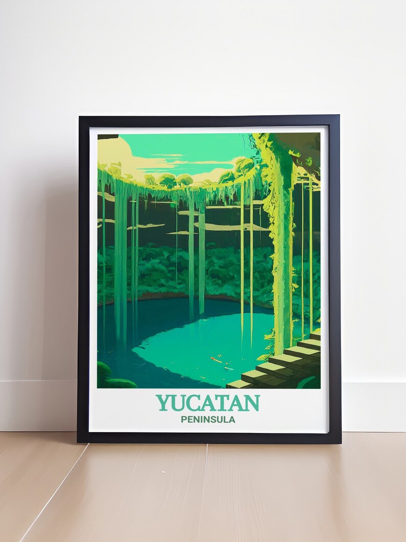 Yucatan Peninsula Art - Ik Kil Canvas Art - Cenote Ik Kil Art - Yucatan ...