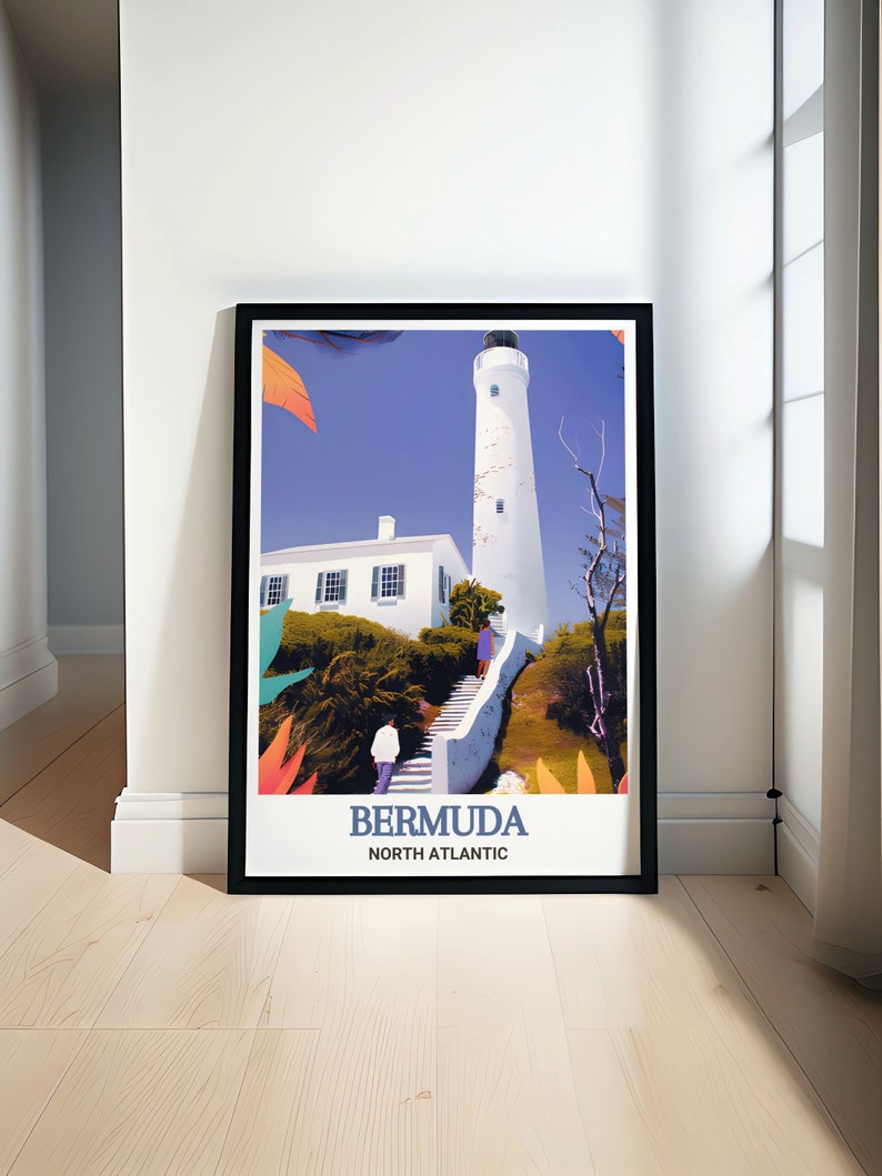 Bermuda Travel Poster - Gibbs Hill Lighthouse Wall Art - Gibbs Hill ...