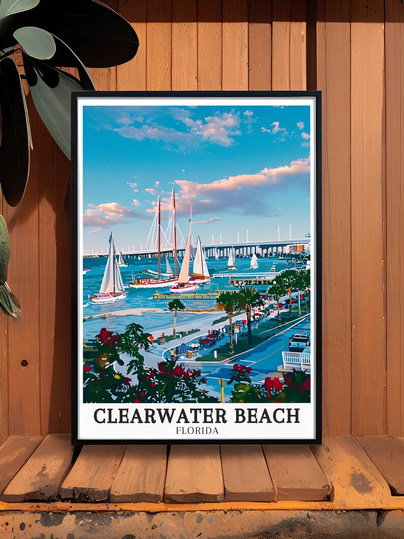 Clearwater Beach Travel Posters - Clearwater Memorial Causeway Art ...