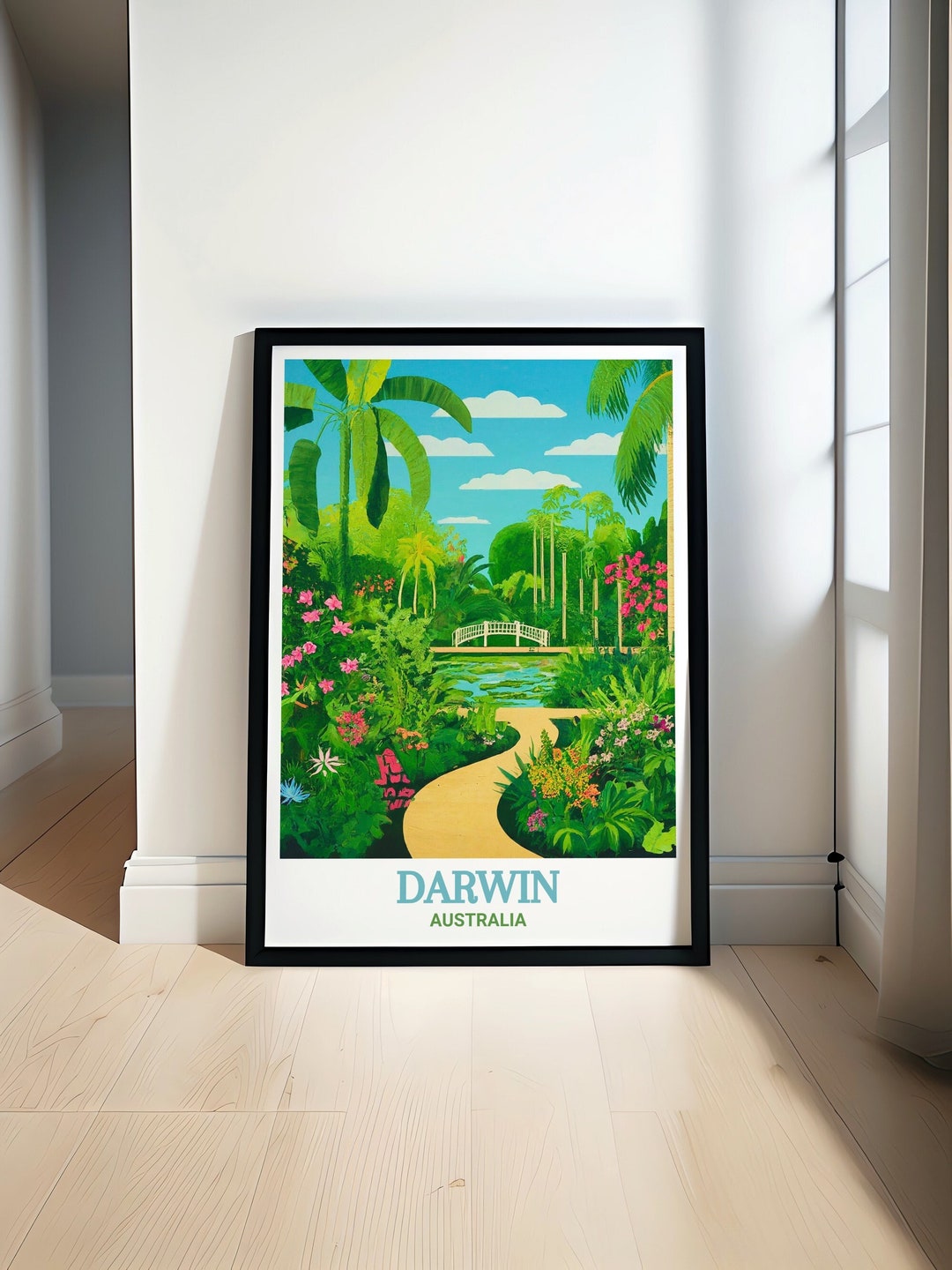 Darwin Travel Prints - George Brown Darwin Botanic Gardens Retro ...
