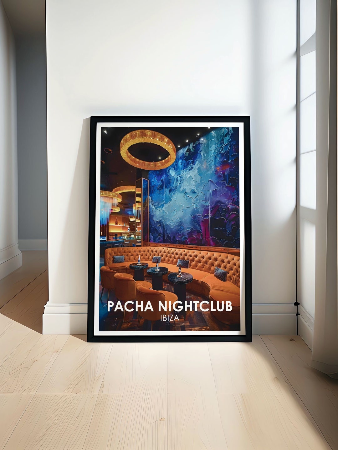 Vintage Pacha Nightclub Poster - Pacha Nightclub Poster - Pacha Nightclub Vintage Travel Poster ...