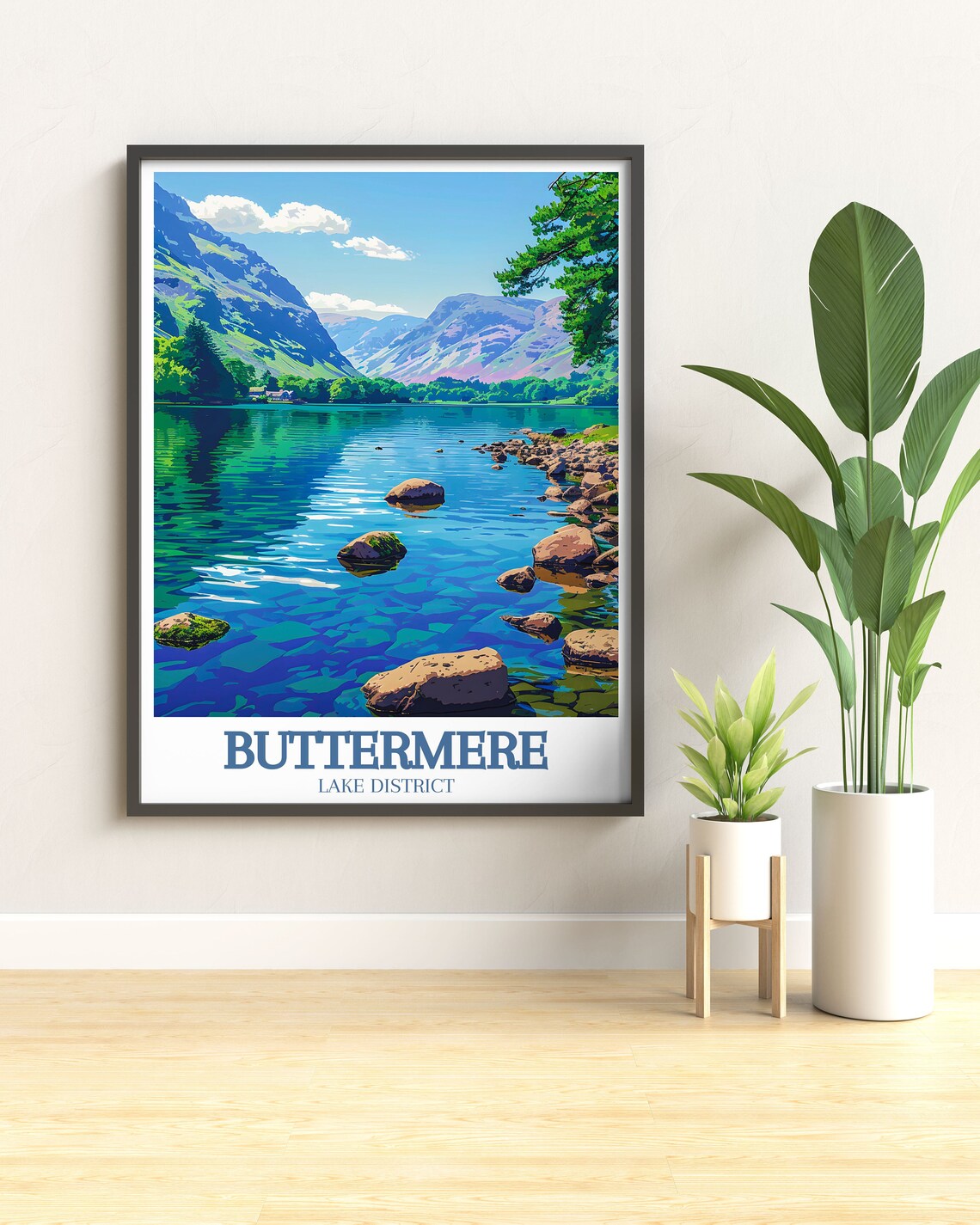 Buttermere Lake Travel Poster Lake District Canvas Print Buttermere and ...