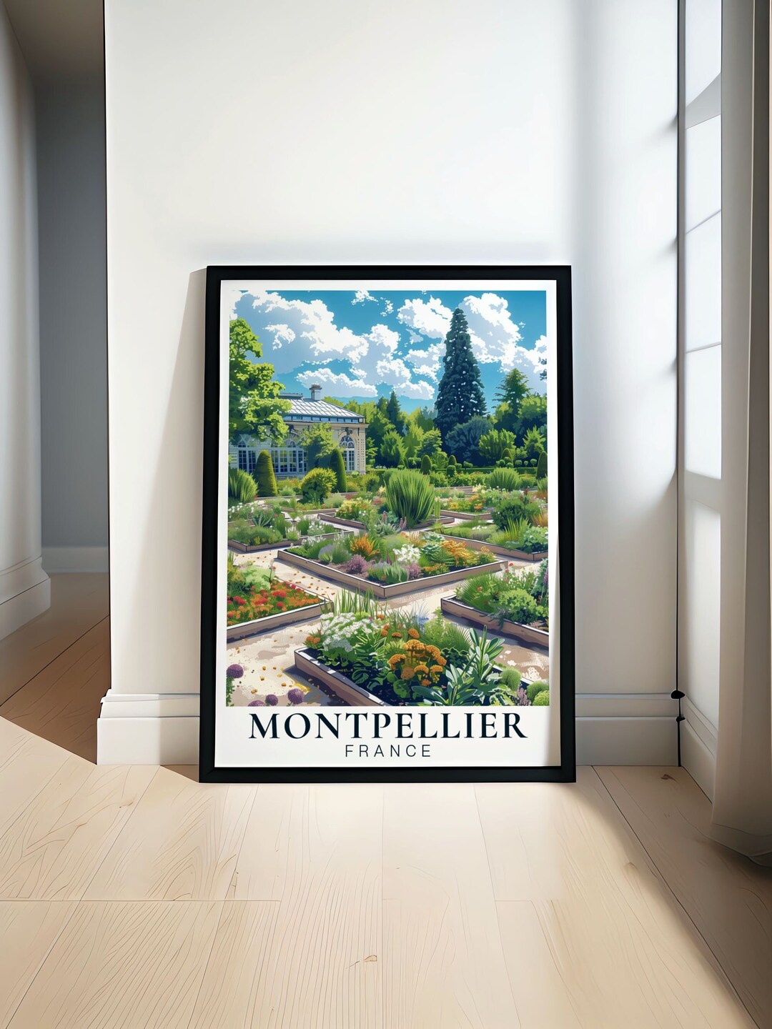 Montpellier France Print - Jardis Des Plantes De Montpellier Art ...