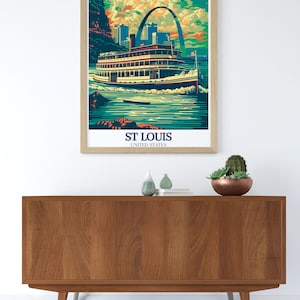 St. Louis Wall Art - Mississippi River Gateway Arch Poster - Gateway ...
