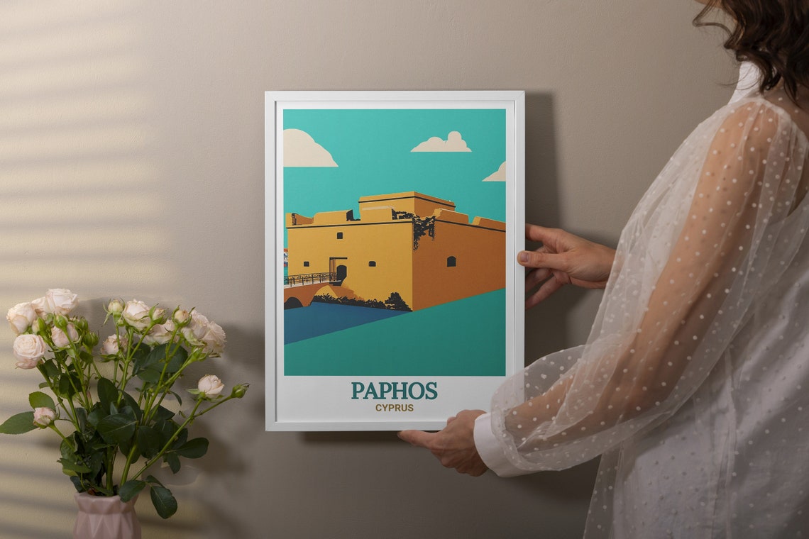 Paphos Travel Poster Paphos Castle Art Collection Paphos Wall Art ...