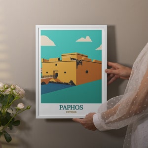 Paphos Travel Poster Paphos Castle Art Collection Paphos Wall Art ...