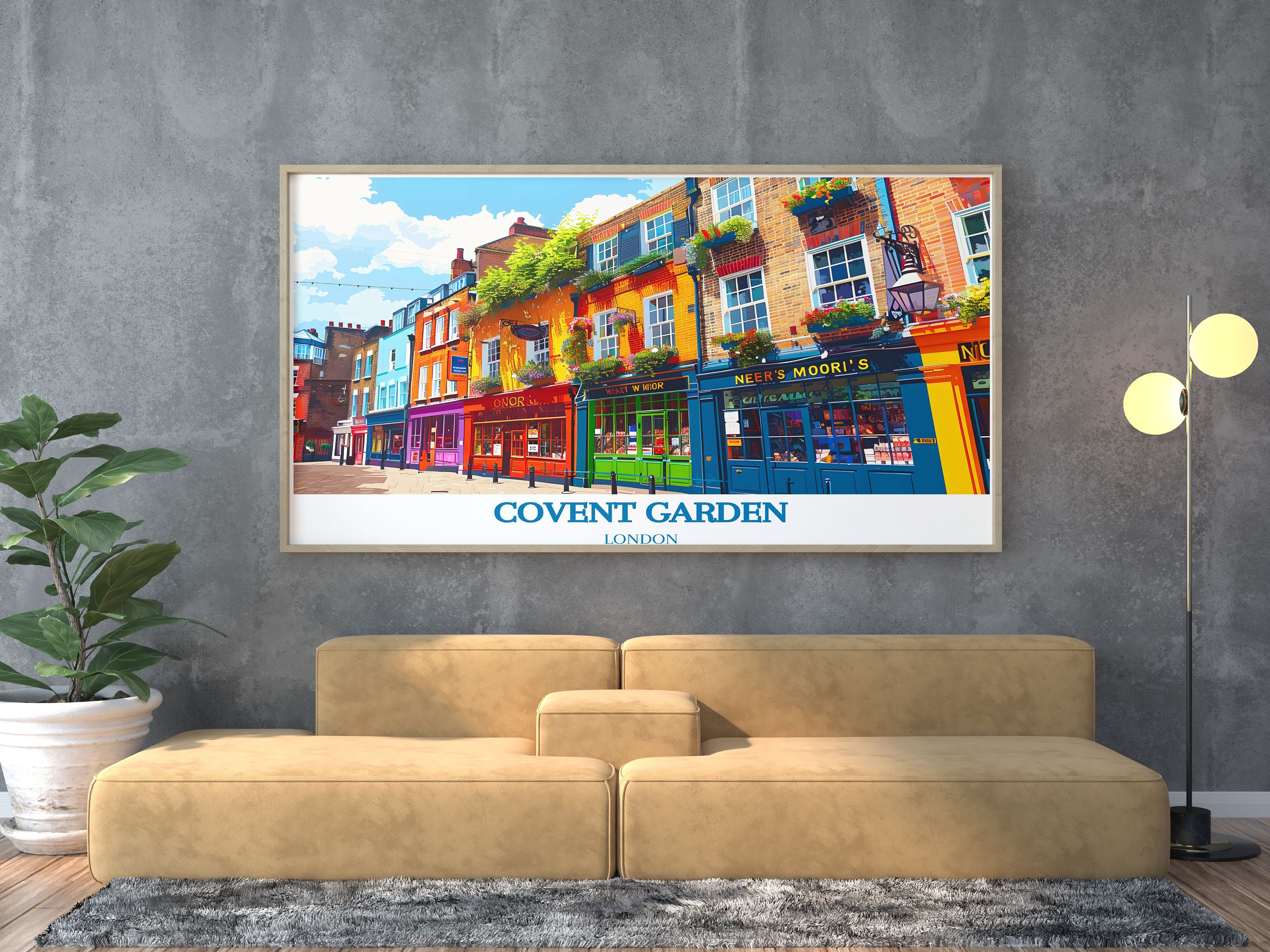 Vintage Covent Garden Travel Posters Neal's Yard Art Pieces Capturing ...