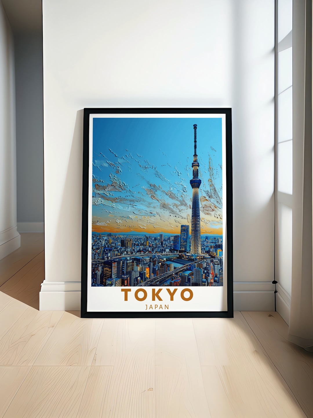 Tokyo Poster - Framed Tokyo Skytree Art Print - Tokyo Japan Canvas ...