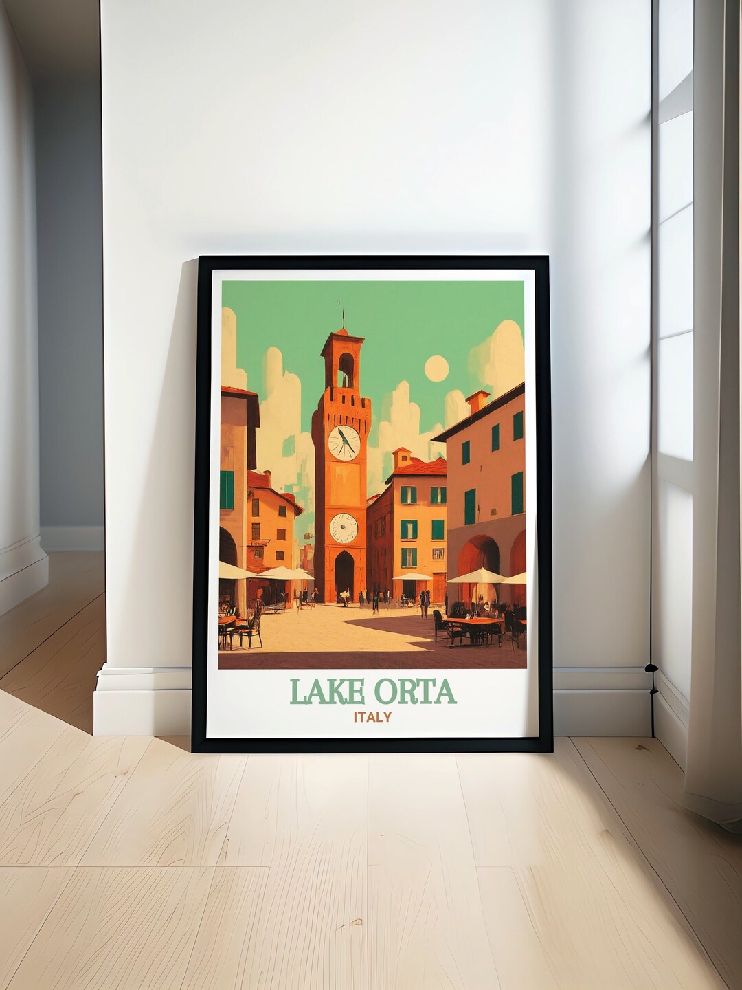 Lake Orta Travel Print - Piazza Motta Art - Piazza Motta Gift - Piazza ...