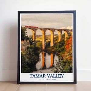 Tamar Valley AONB Posters - Calstock Viaduct Art Prints - Tamar Valley ...