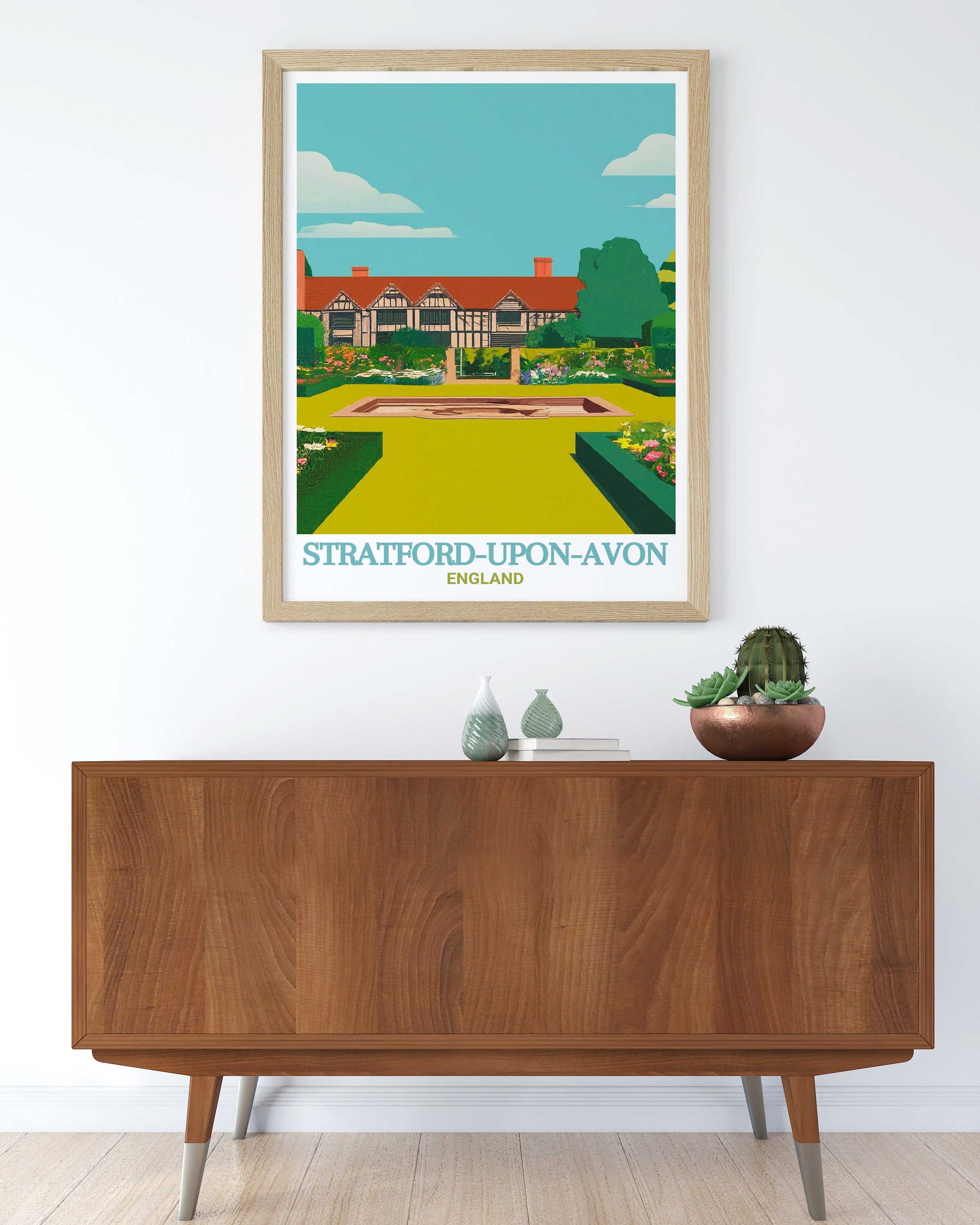 Stratford-upon-avon Teavel Poster Hall's Croft England Travel Print ...