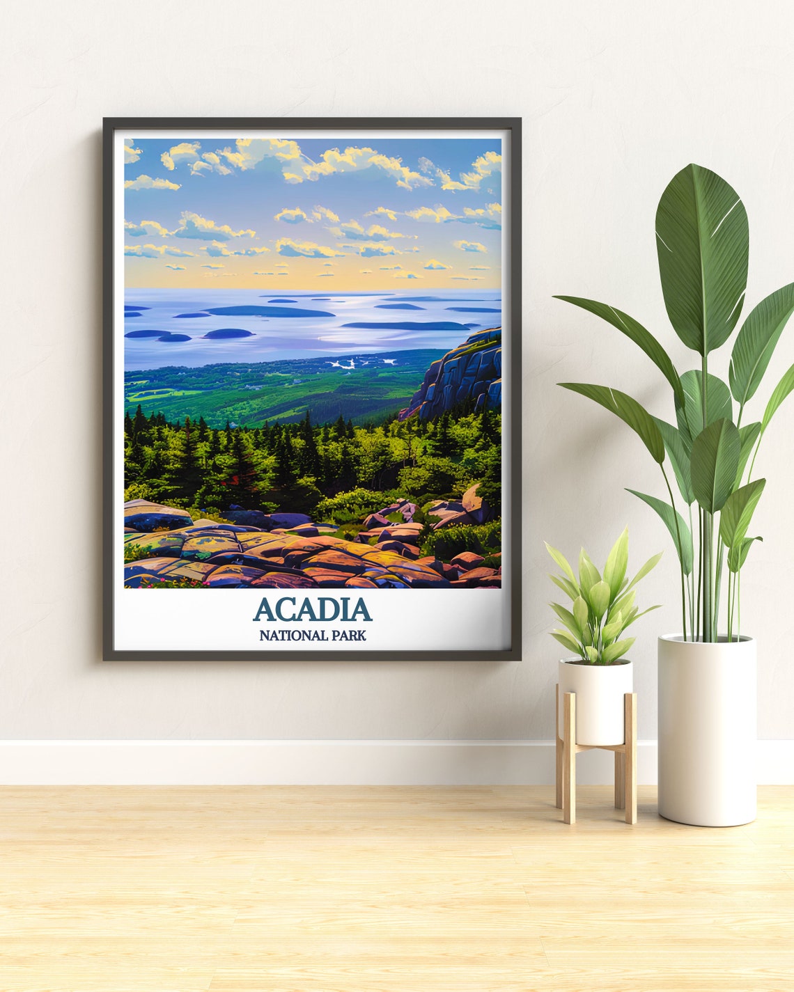 Acadia Poster Cadillac Mountain Art Acadia Gift National Park Print - Etsy