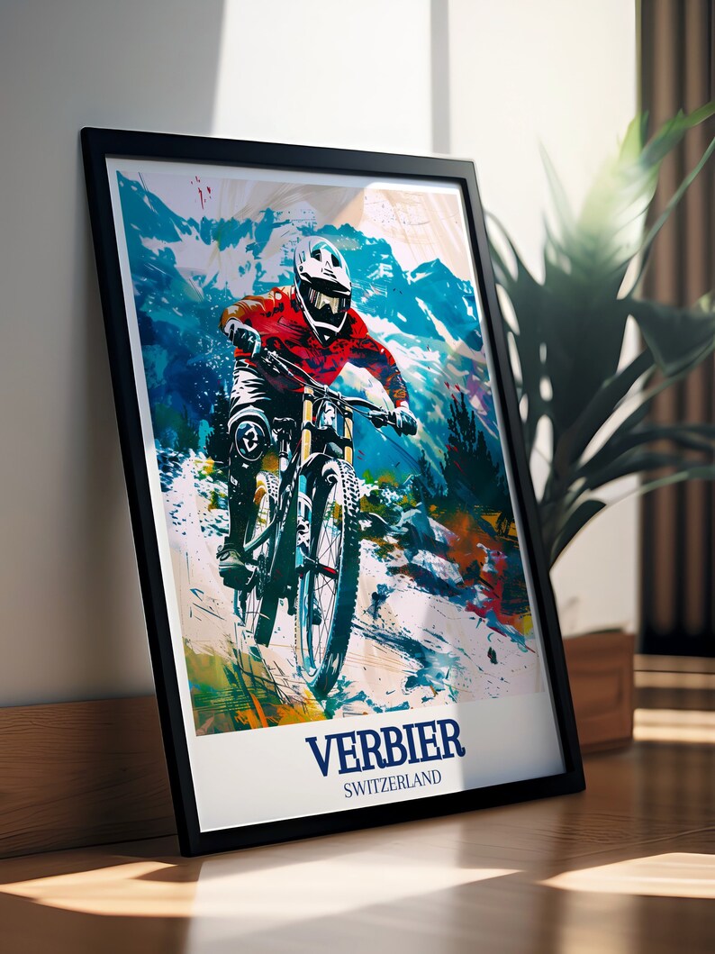 Verbier Travel Posters - Mont Gelé and MTB Verbier Wall Art - Verbier ...