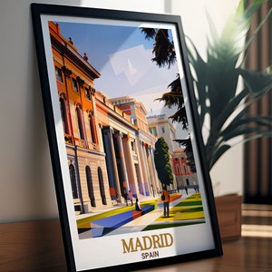 Madrid Travel Poster - Prado Museum Art - Spain Wall Art and Madrid ...