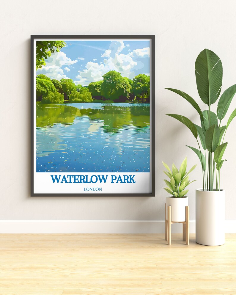 Waterlow Parktravel Print Highgate Ponds Art Poster for Home and Office ...