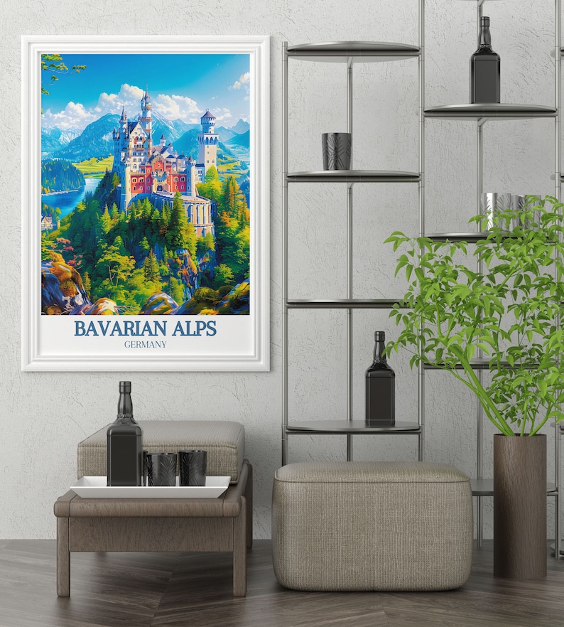 Bavarian Alps Scenic Art - Neuschwanstein Castle Posters - Historical ...