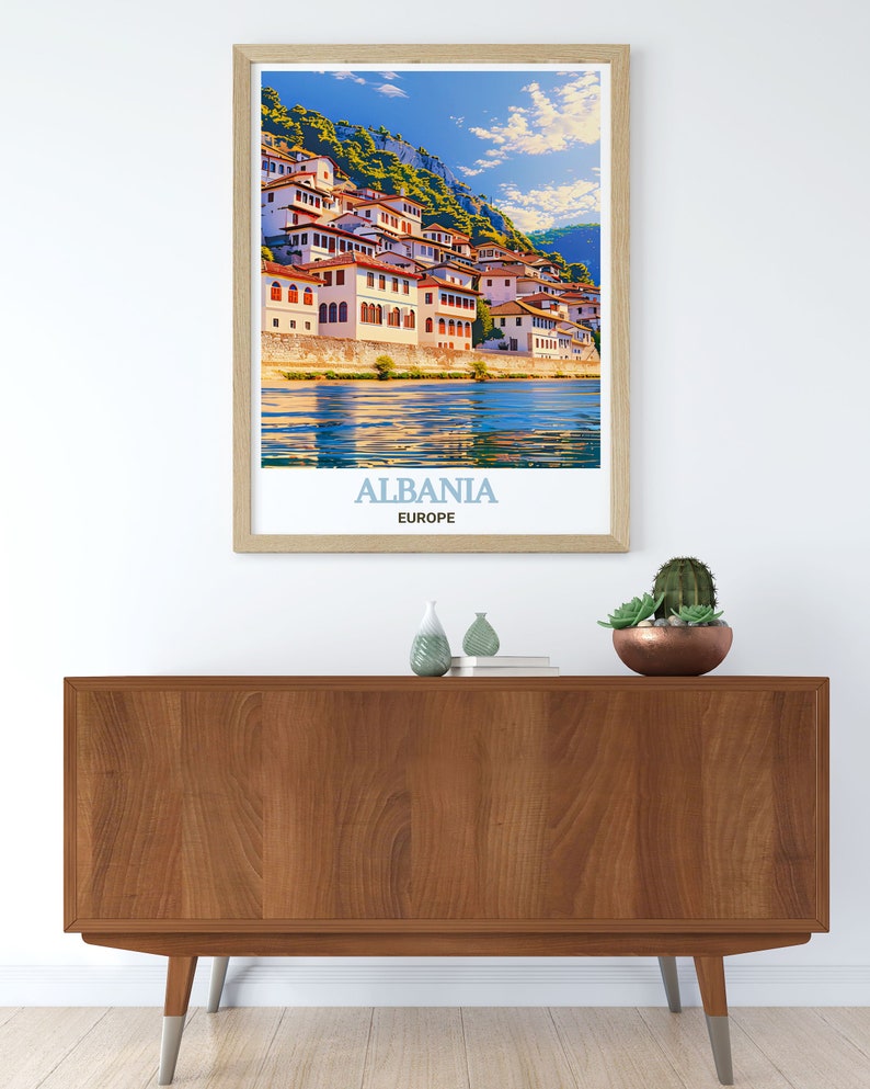 Albania Travel Poster Berat Artwork Tirana Print Vintage Travel Art ...