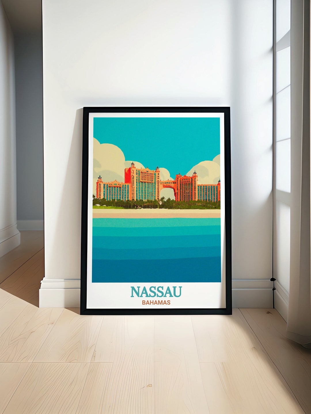 Nassau Print - Atlantis Resort and Nassau Art - Caribbean Art Gift and ...