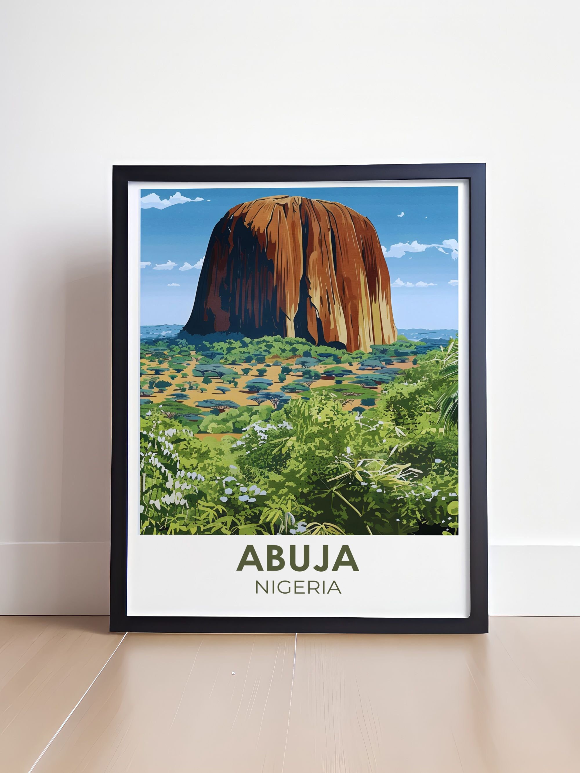 Nigeria Poster Nigeria Decor Zuma Rock Fine Line Print Zuma Rock Gift ...