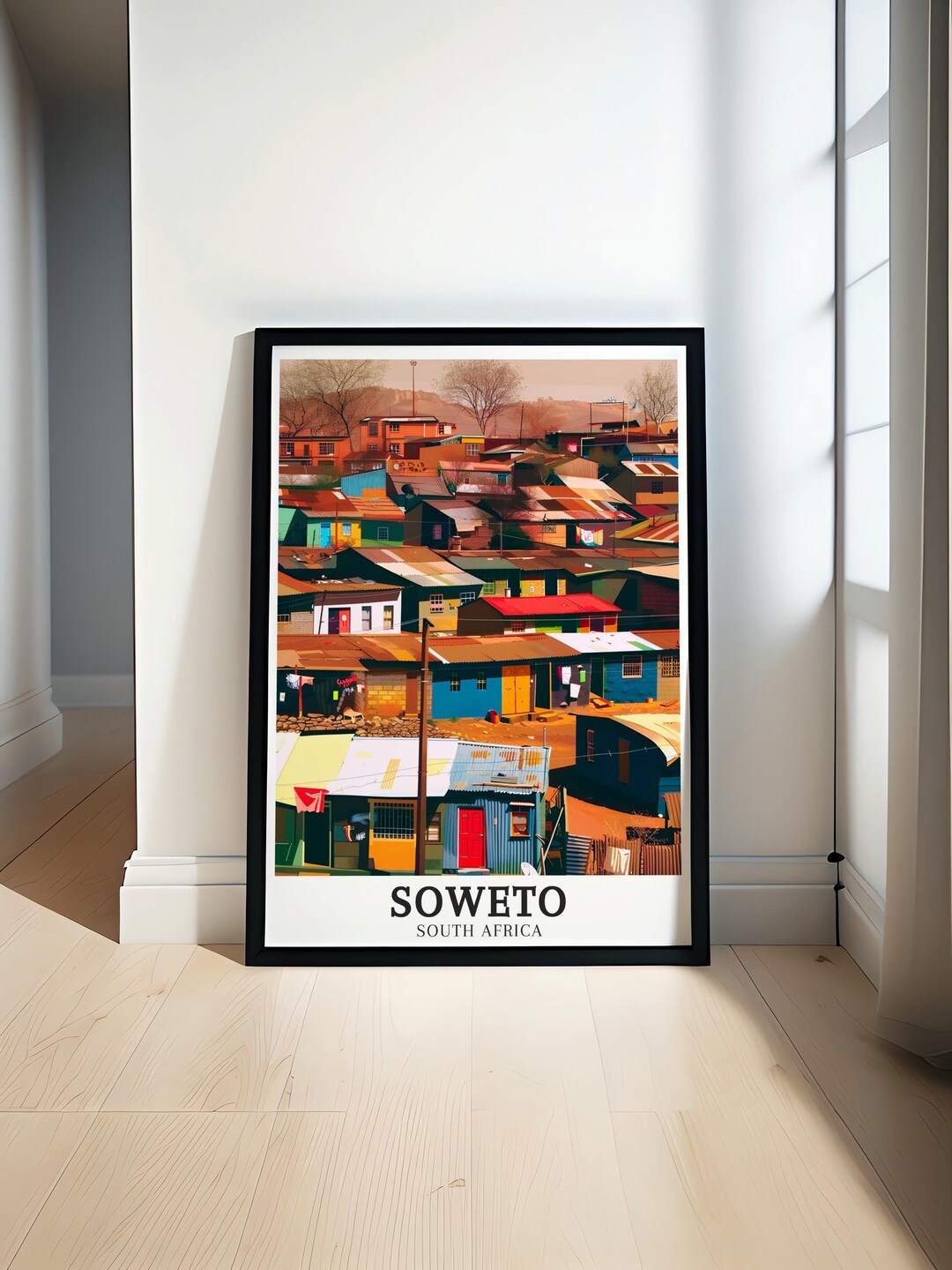 Soweto Print - Gauteng Province Wall Art - Slum Township Framed Art ...