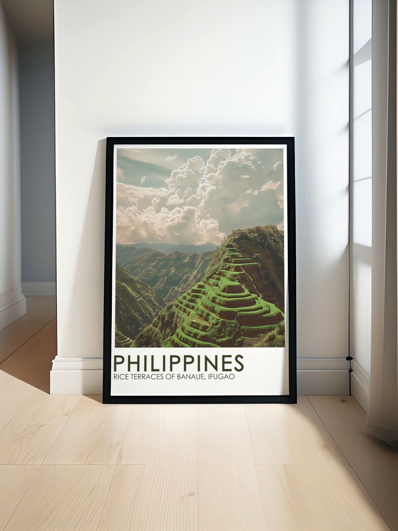 Philippines Travel Poster- Banaue Ifugao Decor - Rice Terraces of ...