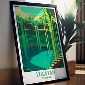 Yucatan Peninsula Art - Ik Kil Canvas Art - Cenote Ik Kil Art - Yucatan ...