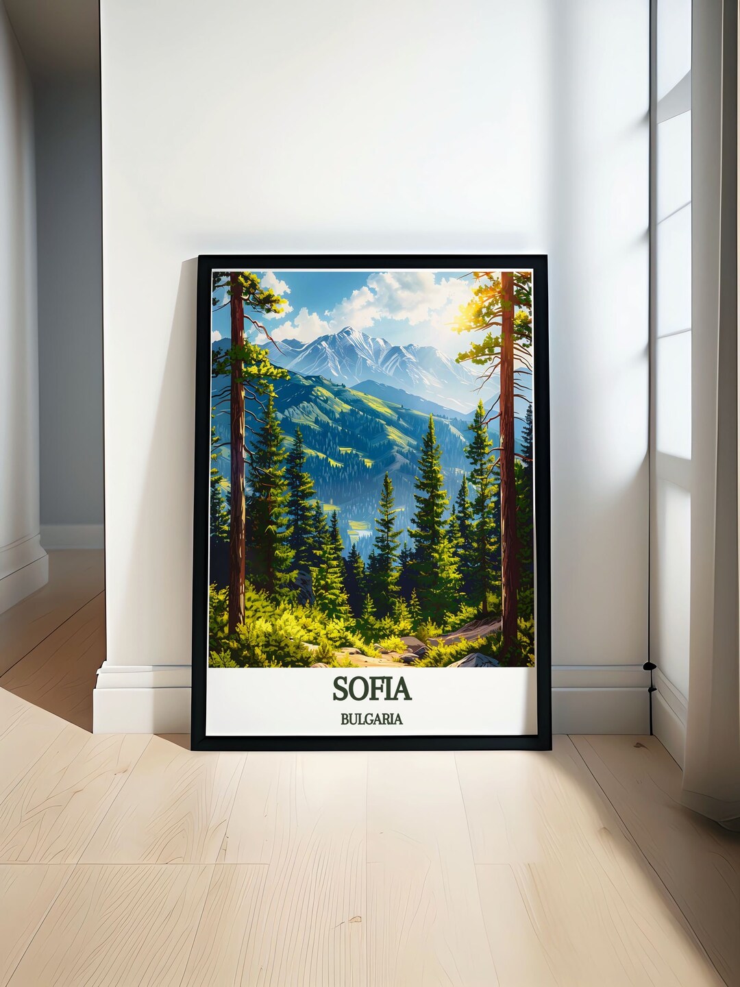 Sofia Travel Gift - Vitosha Mountain Decor - Bulgarian Gift - Sofia Bulgaria Art - Vitosha ...