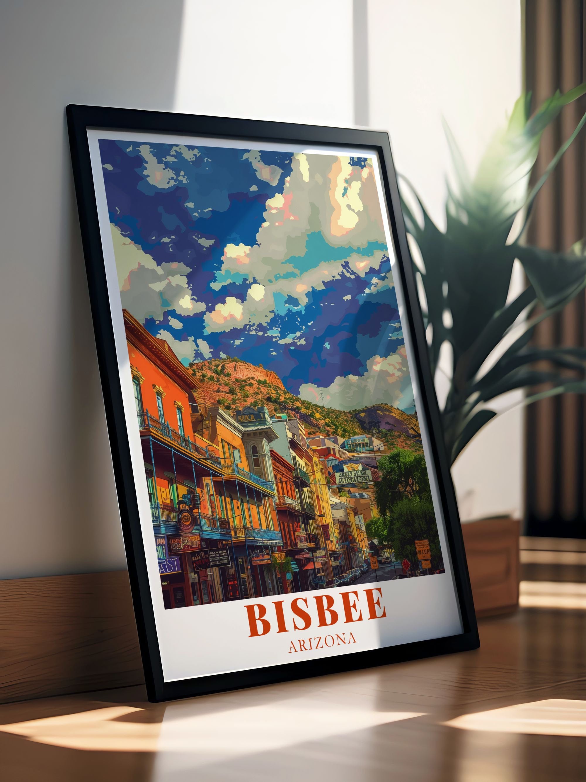 Bisbee Wall Art - Framed Historic Downtown Bisbee Artwork - Arizona ...