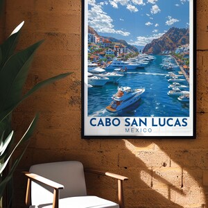 Cabo San Lucas Travel Poster - Marina City Prints - Cabo San Lucas Art ...