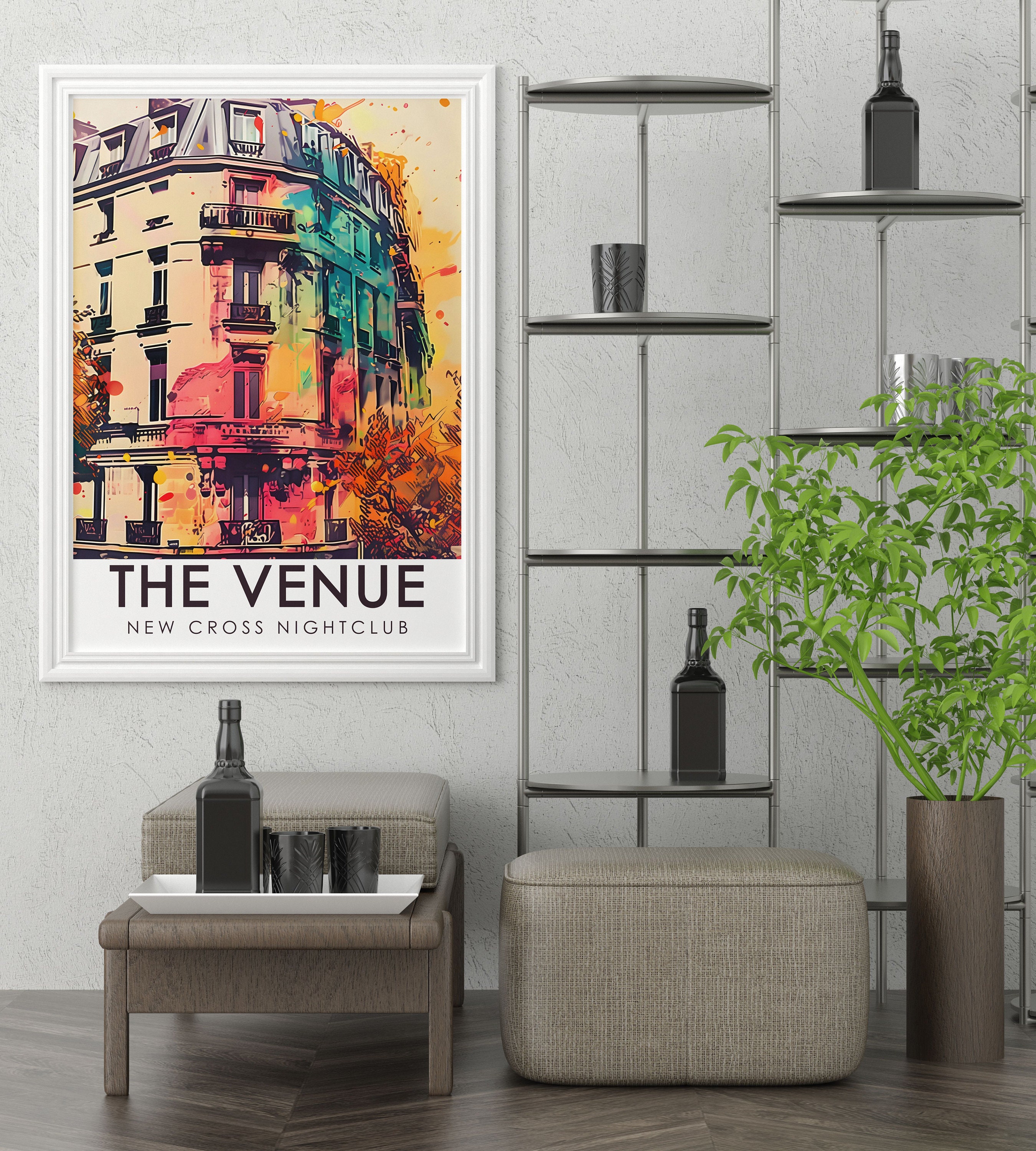 The Venue New Cross Travel Poster Exterior Facade Print London 80s 90s ...