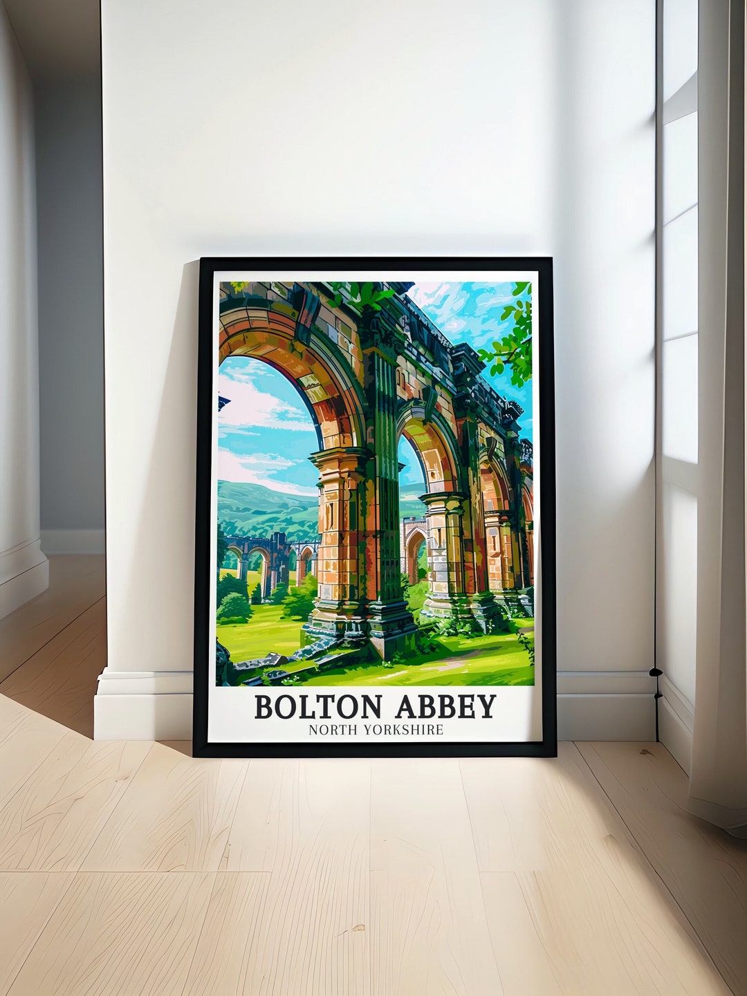 Bolton Abbey Travel Art Collection - Bolton Priory and Yorkshire Dales ...