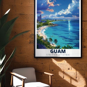 Guam Poster -tumon Bay Print -guam Framed Print - Guam Print - Tumon ...