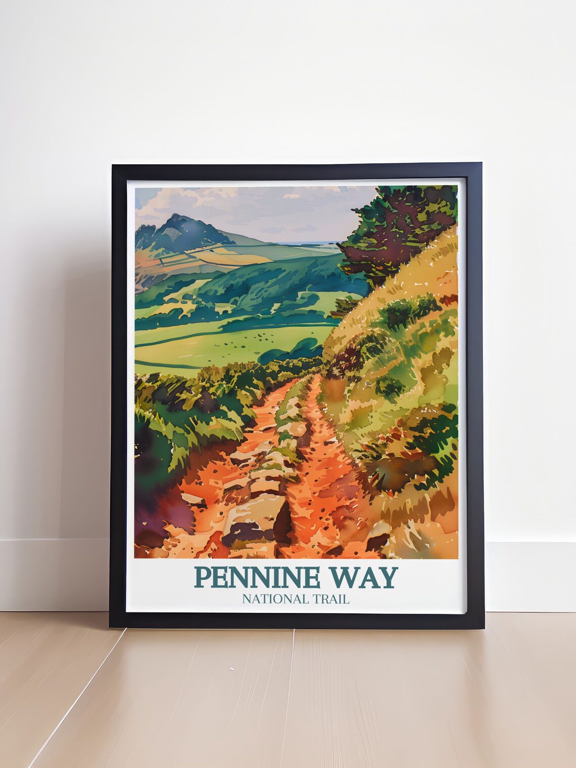 Pennine Way Poster Print of Pen Y Ghent National Park Print Pennine Way ...