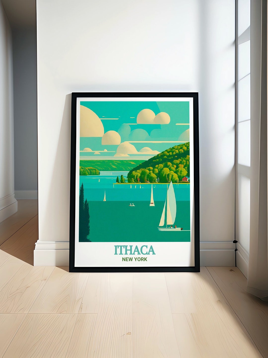 Ithaca Print - Cayuga Lake Wall Art - Framed Ithaca Print - Ithaca ...