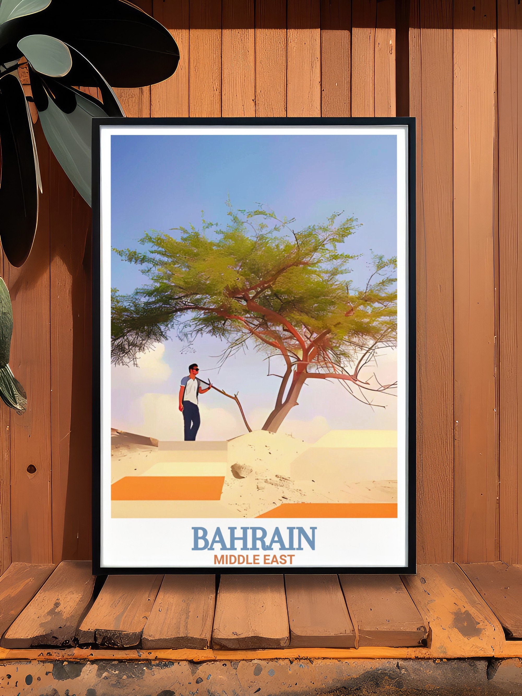 Bahrain Poster - Framed Tree of Life Bahrain Print - Bahrain Wall Art ...