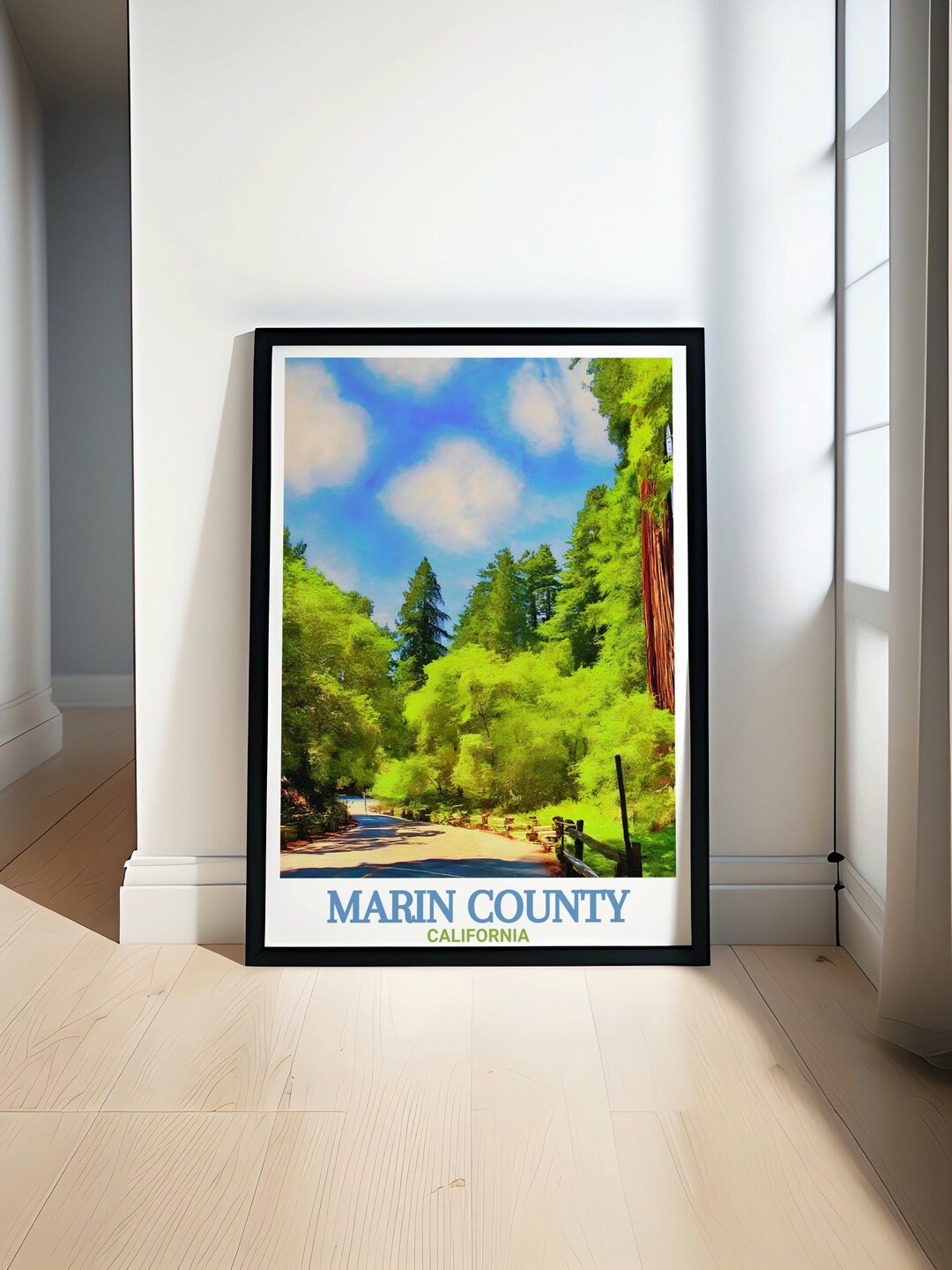 Marin County Scenic Posters - Muir Woods Travel Prints - Redwoods Wall ...