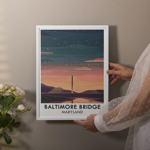 New Baltimore Key Bridge -francis Scott Key Bridge New Design Poster ...