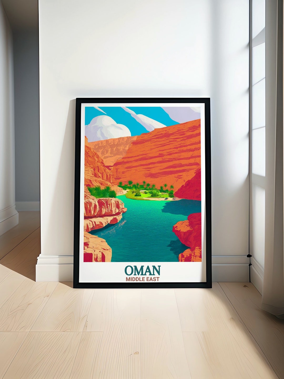 Oman Art - Wadi Shab Art - Oman Travel Poster - Wadi Shab Poster - Oman ...
