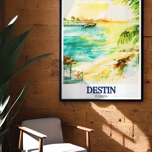 Destin Travel Posters - Crab Island and Destin Harbor Art Collection ...