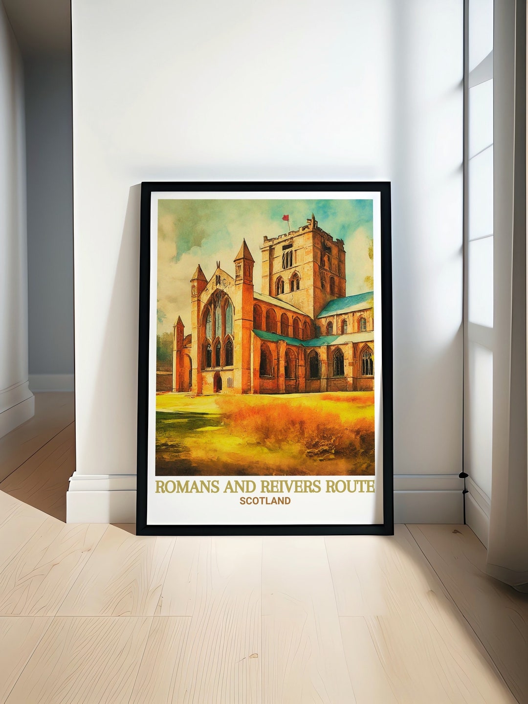 Romans and Reivers Route Travel Poster - Hexham Abbey and the Reivers ...