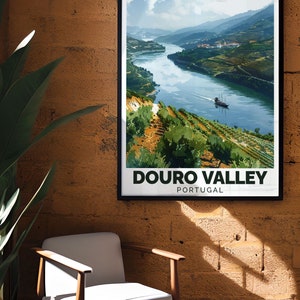 Douro Valley Scenic Art - Douro River Poster - Portugal Travel Print ...