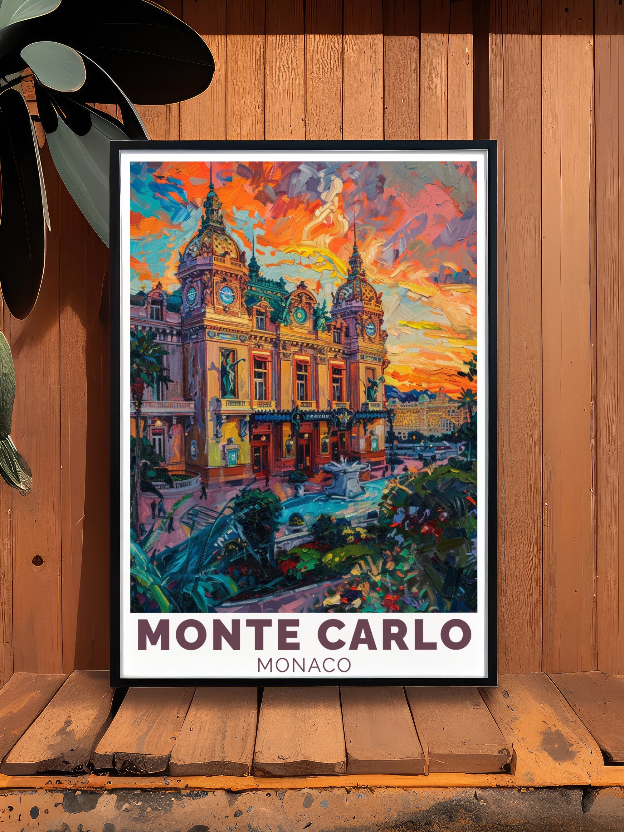 Monte-carlo Travel Poster - Monaco Wall Art - Casino De Monte-carlo ...