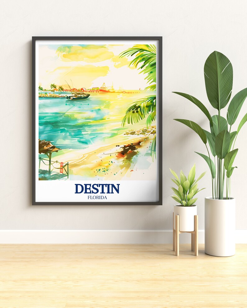 Destin Travel Posters - Crab Island and Destin Harbor Art Collection ...