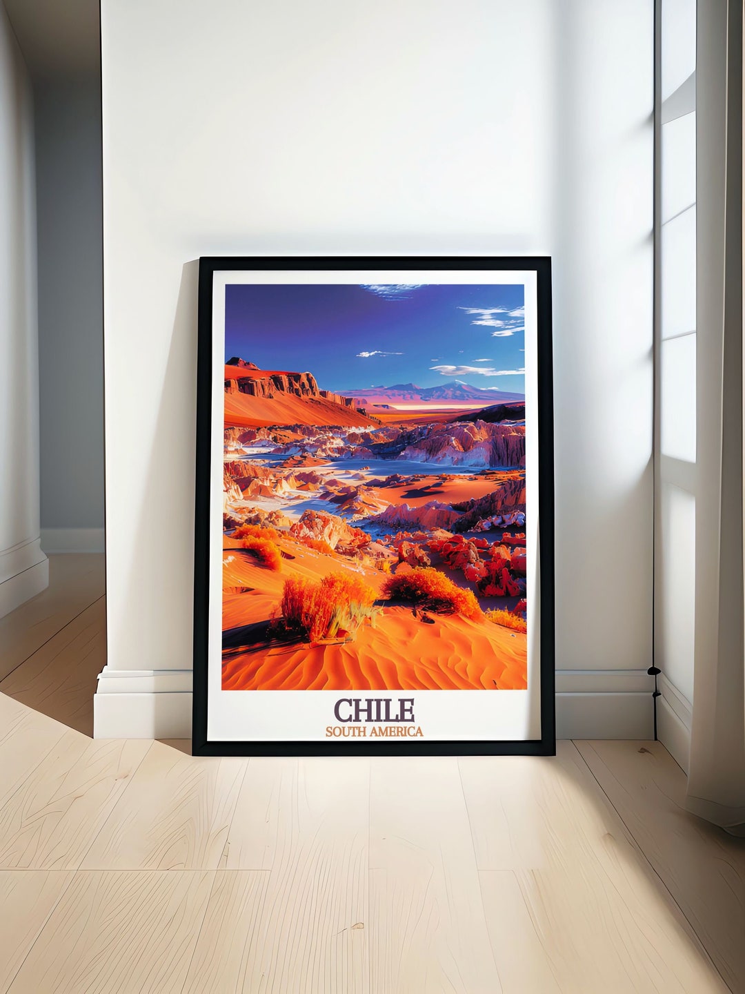 Chile Travel Art - Atacama Desert Poster - Enchanting Chile Wall Art ...