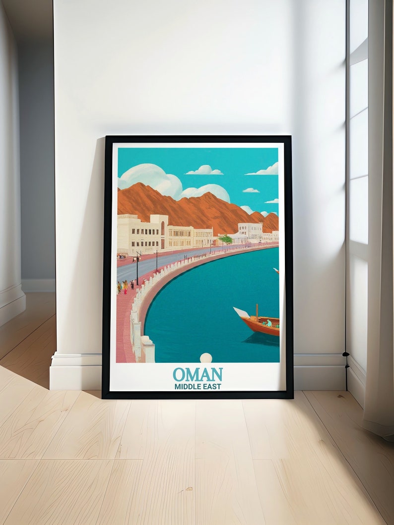 Oman Art Collection Mutrah Corniche Posters Arabian Elegance Mutrah ...