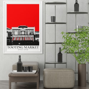 Tooting Market Print - Tooting Market Art - Tooting Market Poster ...