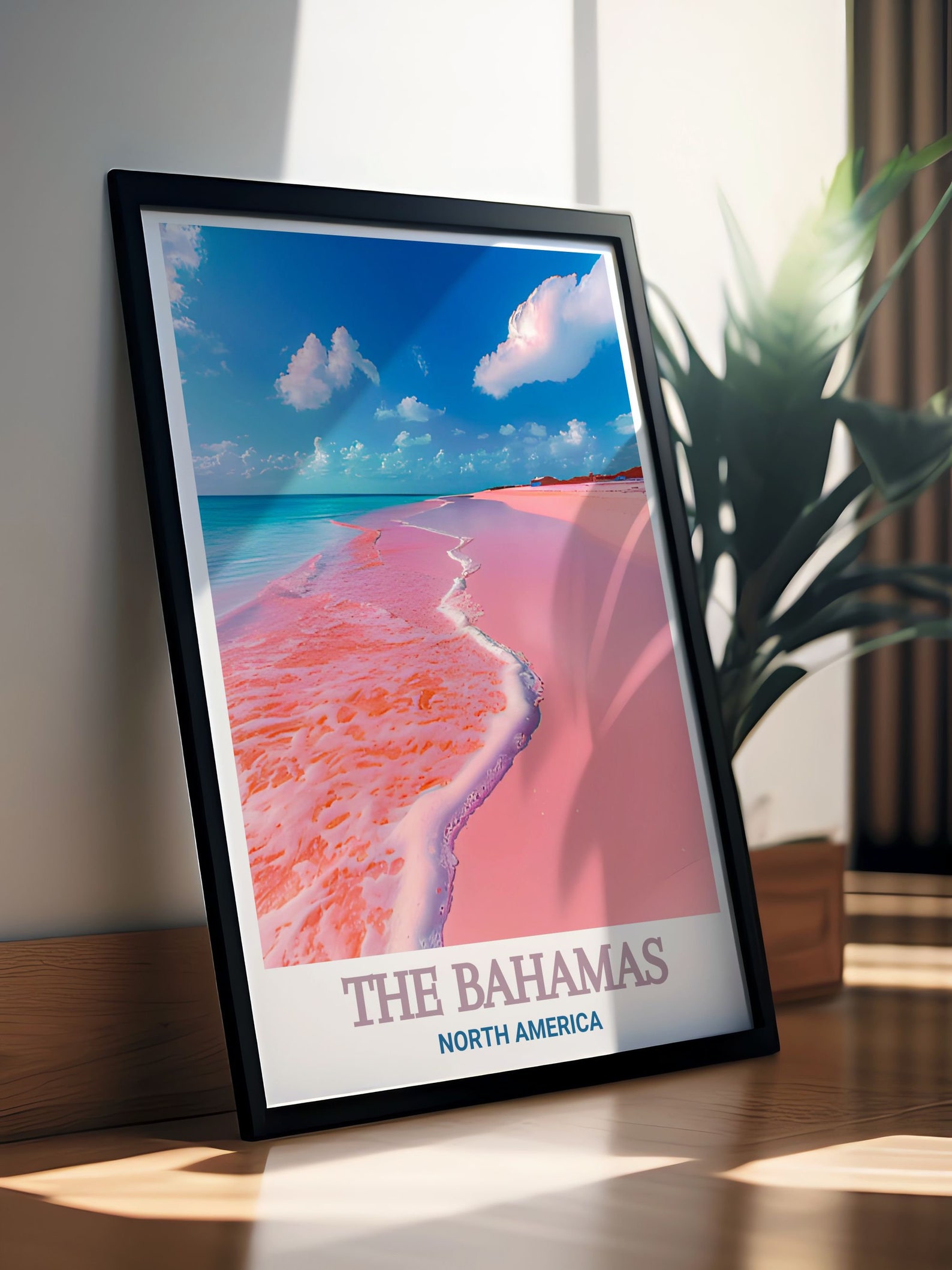 The Bahamas Travel Print Harbour Island Art and Caribbean Wall Art ...
